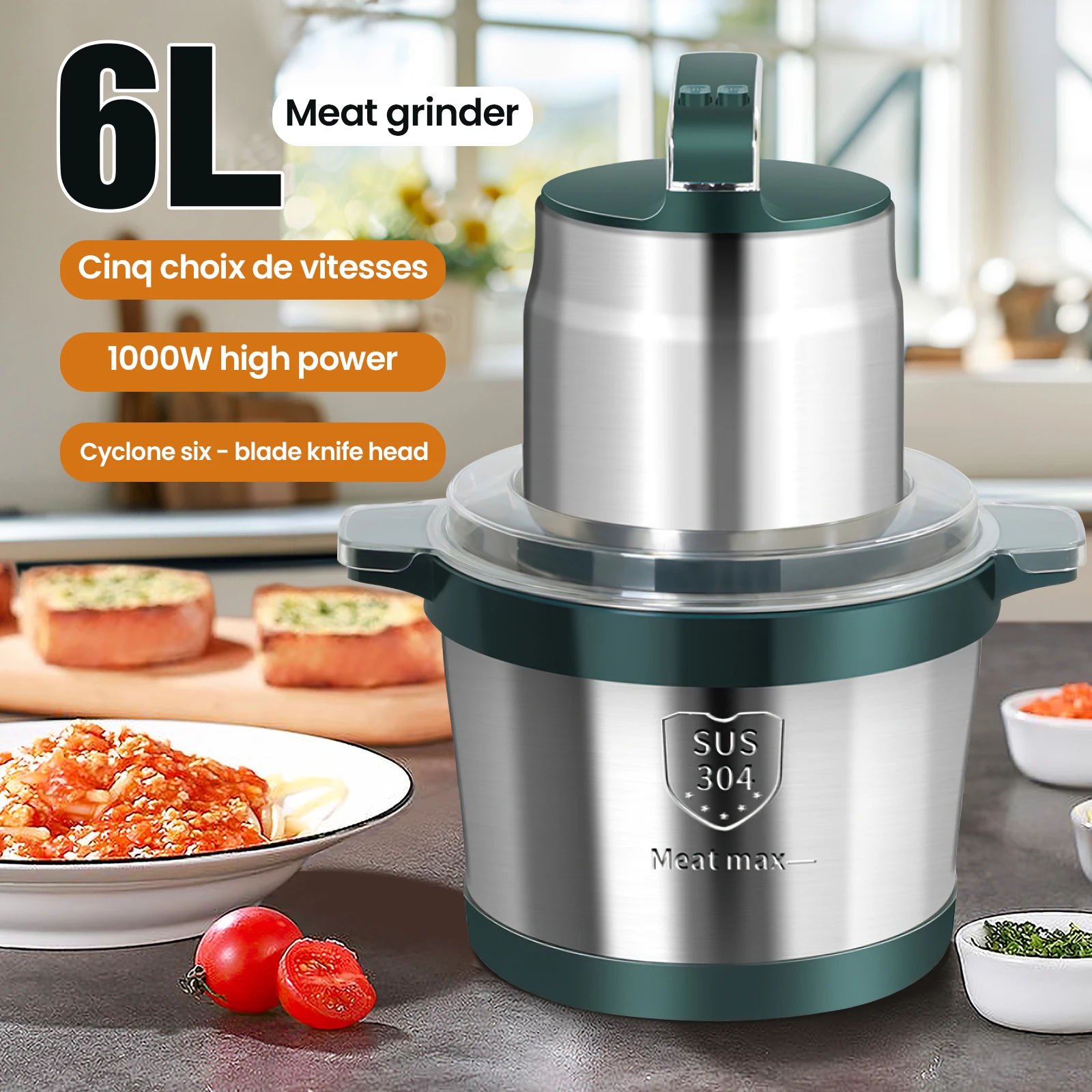 6L-Electric-Home-Meat-Blenders-1000W-Food-Processor-Vegetable-Chopper-Stainless-Steel-Bowl-For ...
