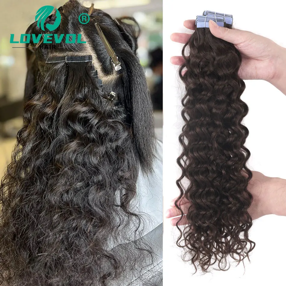 LOVEVOL-Natural-Wave-Tape-In-Human-Hair-Extensions-100-Real-Remy-Human ...