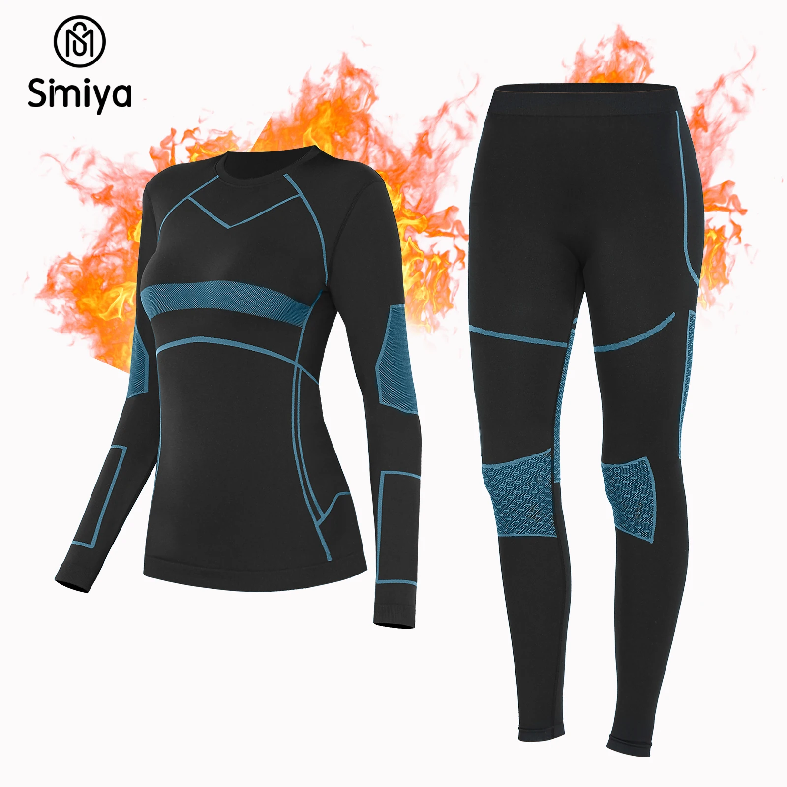 SIMIYA-Thermal-Underwear-Set-for-Women-Long-Johns-Quick-Dry-Ladies-Long ...