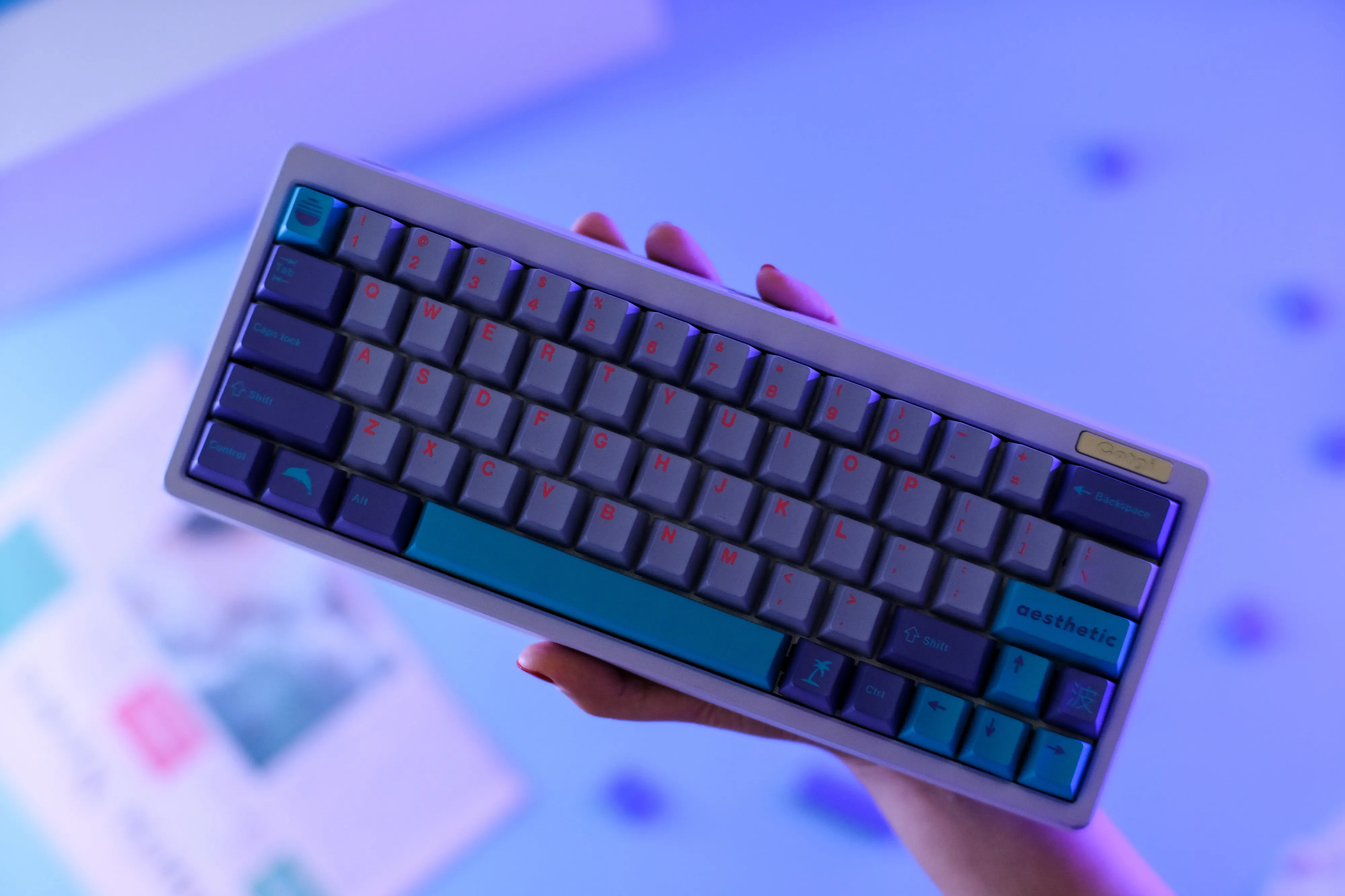 GMK-Vaporwave-Keycaps-129-Keys-Keycaps-Cherry-Profile-DYE-SUB ...