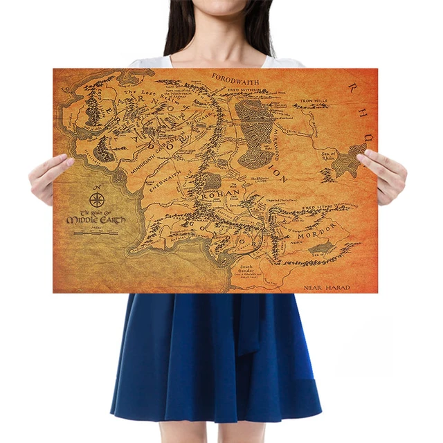 The Hobbit Map Poster