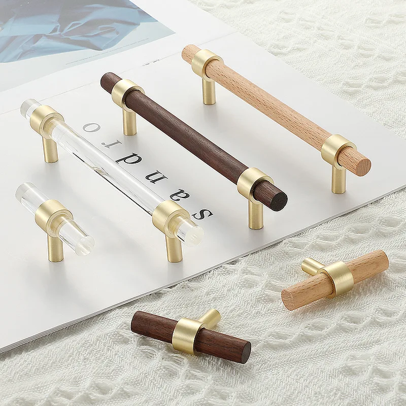 Acrylic-Long-Cabinet-Door-Handle-Gold-Transparent-Crystal-Drawer-Modern ...