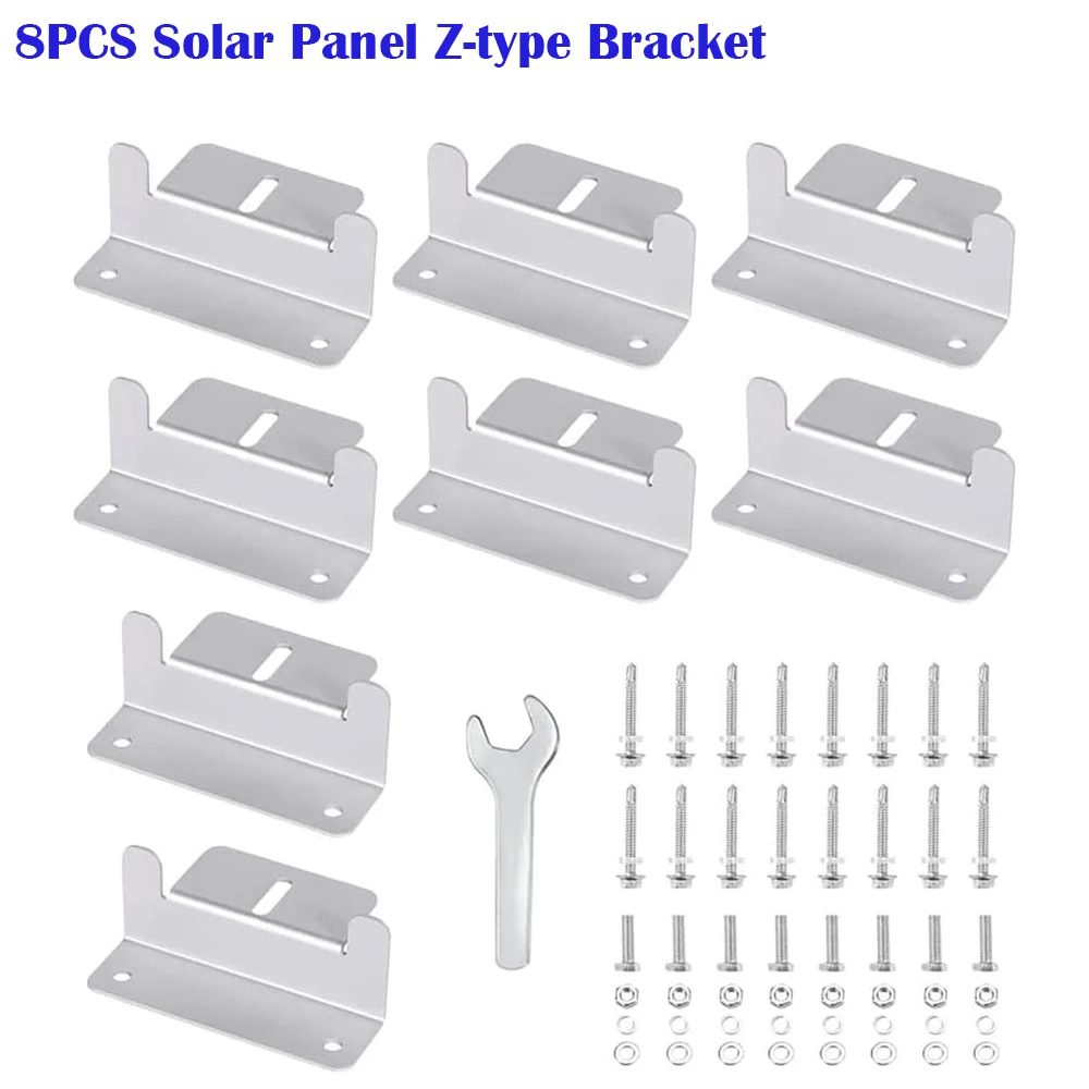 Solar-Panel-Z-type-Bracket-Mount-Aluminum-Alloy-Photovoltaic-Panel-Kits ...