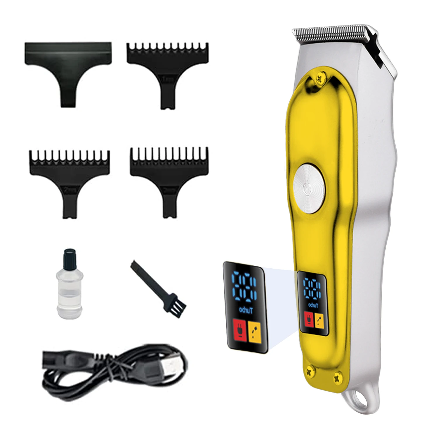 Electric Mini Hair Clipper Cordless Barber Hair and Beard Trimmer for ...