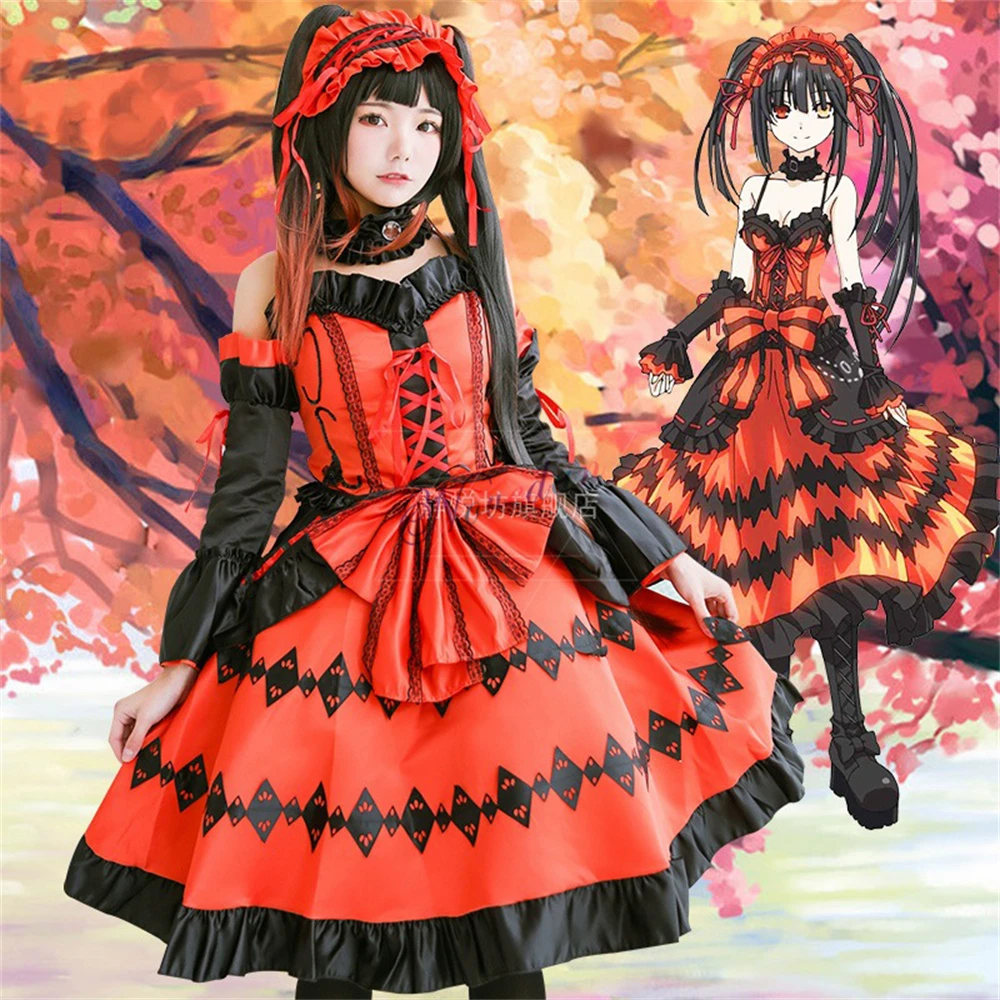 Date A Live Cosplay Costume Tokisaki Kurumi Devil Cosplay Anime ...