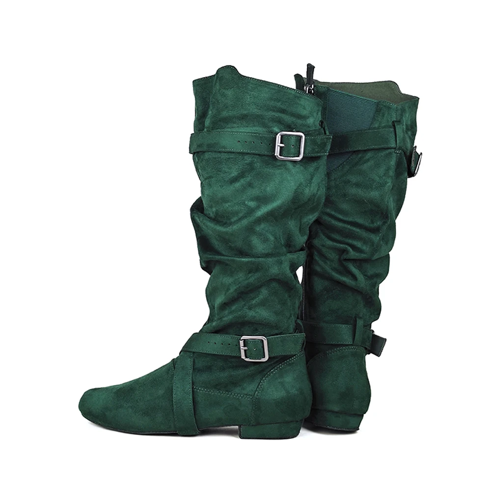 Jouncing-Women-s-Line-Dance-Boots-Lace-Up-Boots-Green-Salsa-Latin-Dance ...