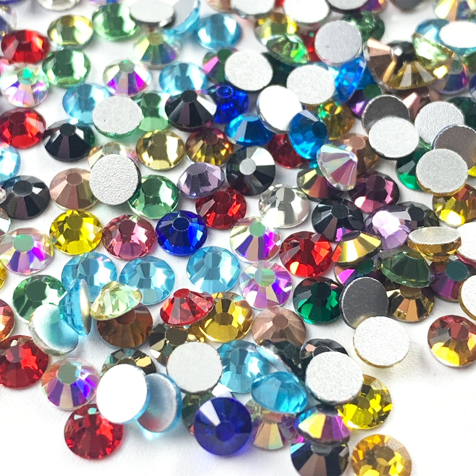 1440pcs-SS3-SS20-Multi-Colors-Crystal-Nail-Rhinestones-Non-Hotfix-Flat ...