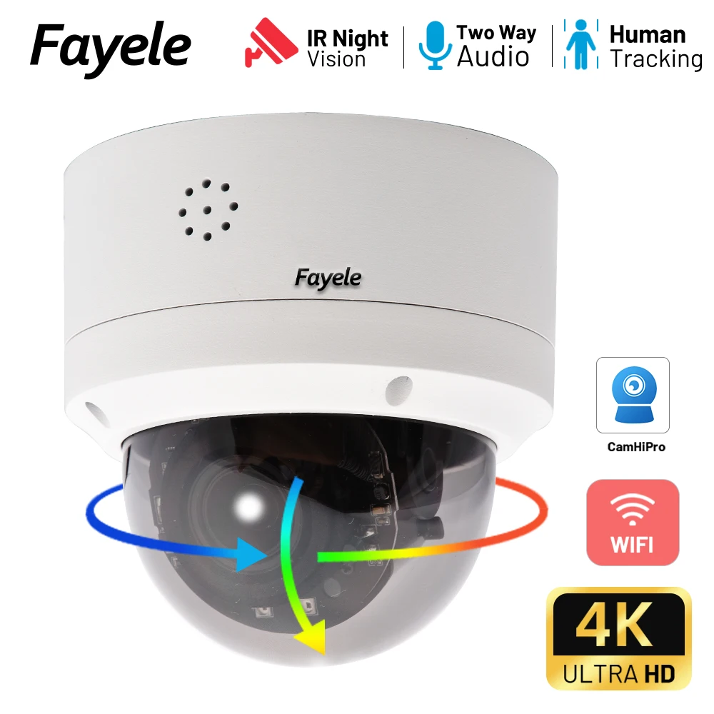 Security 4K 8MP Wireless WiFi PTZ Camera 5X Optical Zoom Humanoid Auto ...