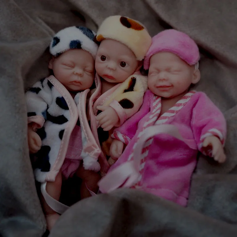 4-5-Micro-Preemie-Full-Body-Silicone-Baby-Twins-Doll-Lifelike-Mini ...