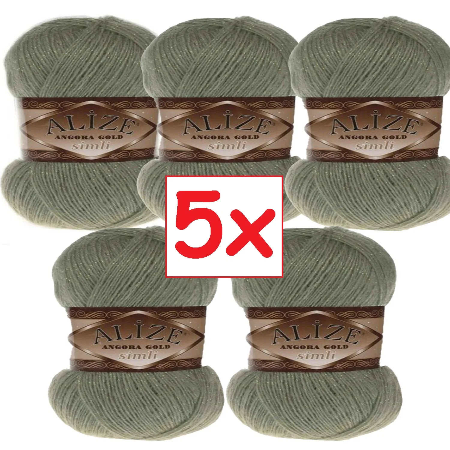 Alize-Angora-Gold-Simli-5x100g-Glittery-Yarn-Glitter-Lurex-Sparkle ...