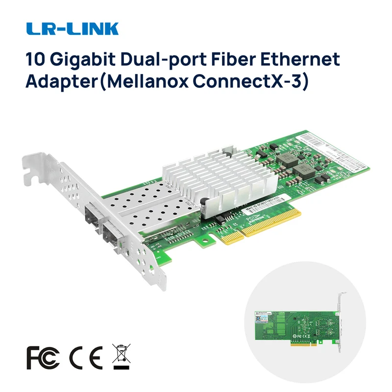 LR-LINK 6822XF-2SFP+ Dual Port 10Gb Ethernet Fiber Optical Network Card ...