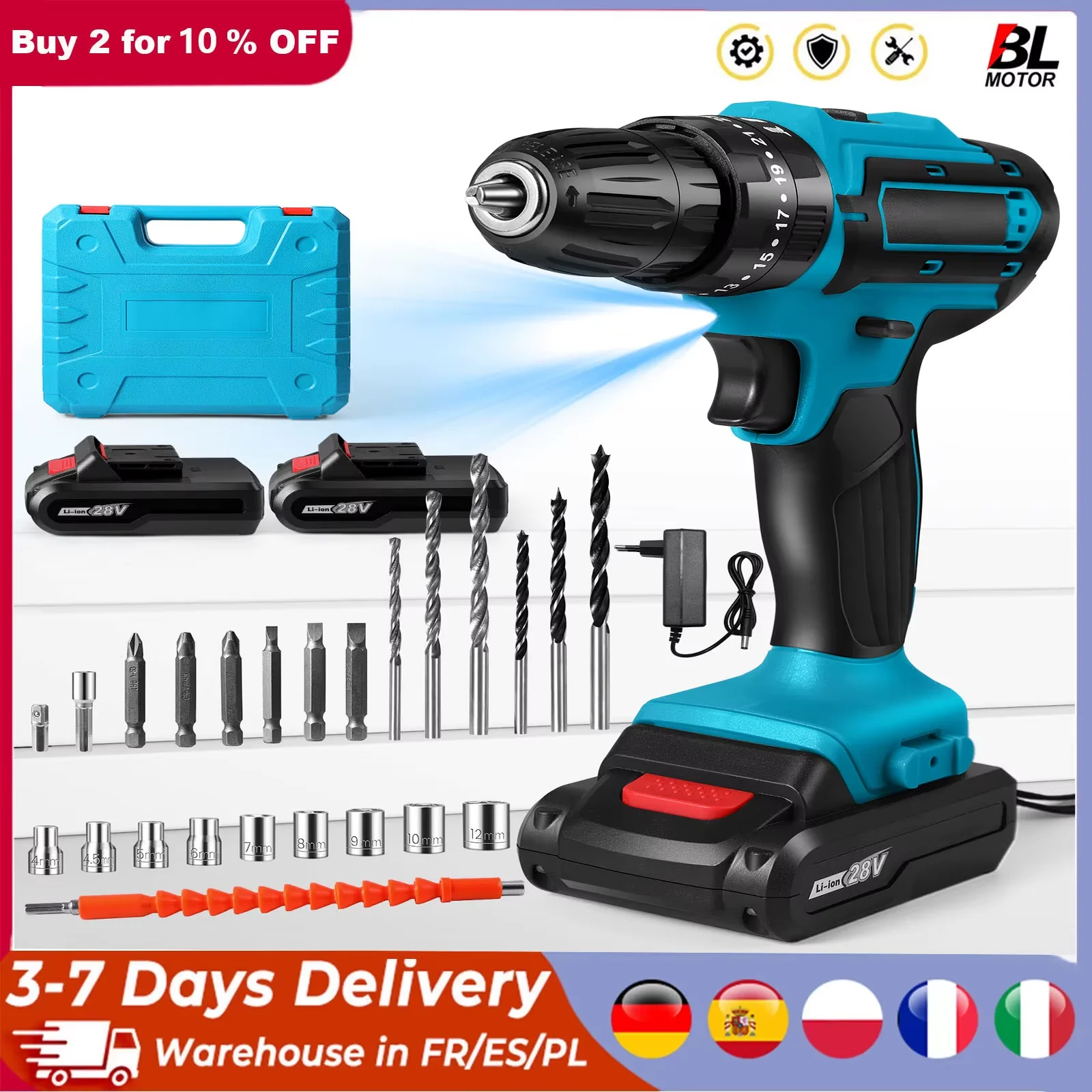28V Cordless Impact steel High Power recharged Electric Electric ...