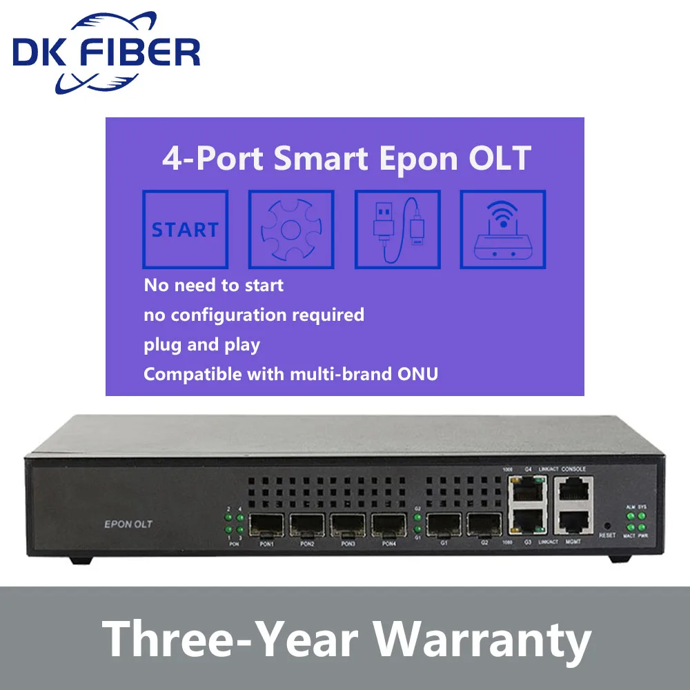 관리 4 포트 PON GEPON Mini OLT EPON gpon 광섬유 FTTH Olt, 다양한 브랜드 olt와 호환 가능 ...