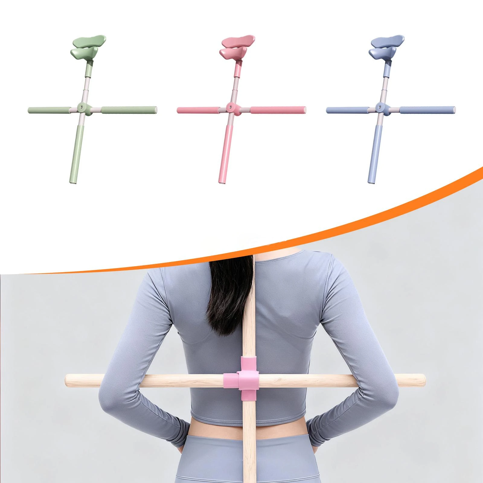 Yoga Stick Cross Open Back Posture Corrector for Adults Balance ...