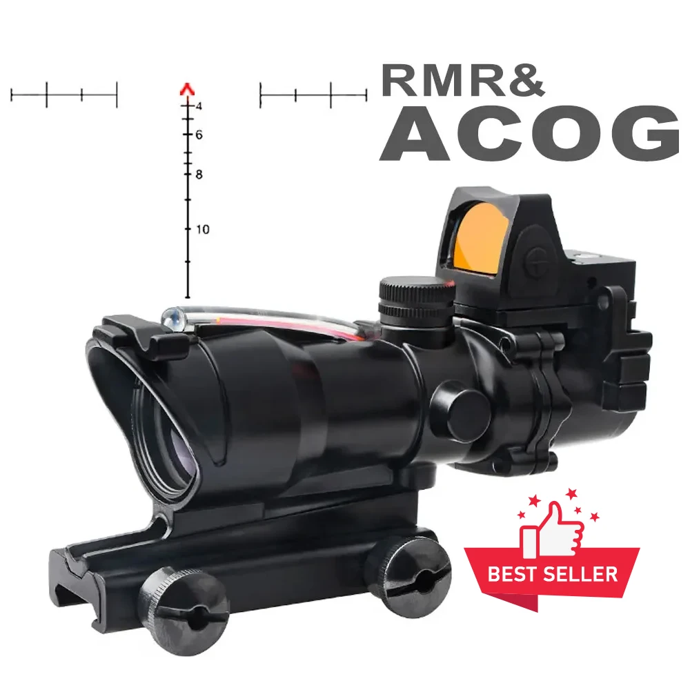 ACOG-4X32-Real-Fiber-Optics-Scope-W-RMR-Red-Dot-Illuminated-Chevron ...