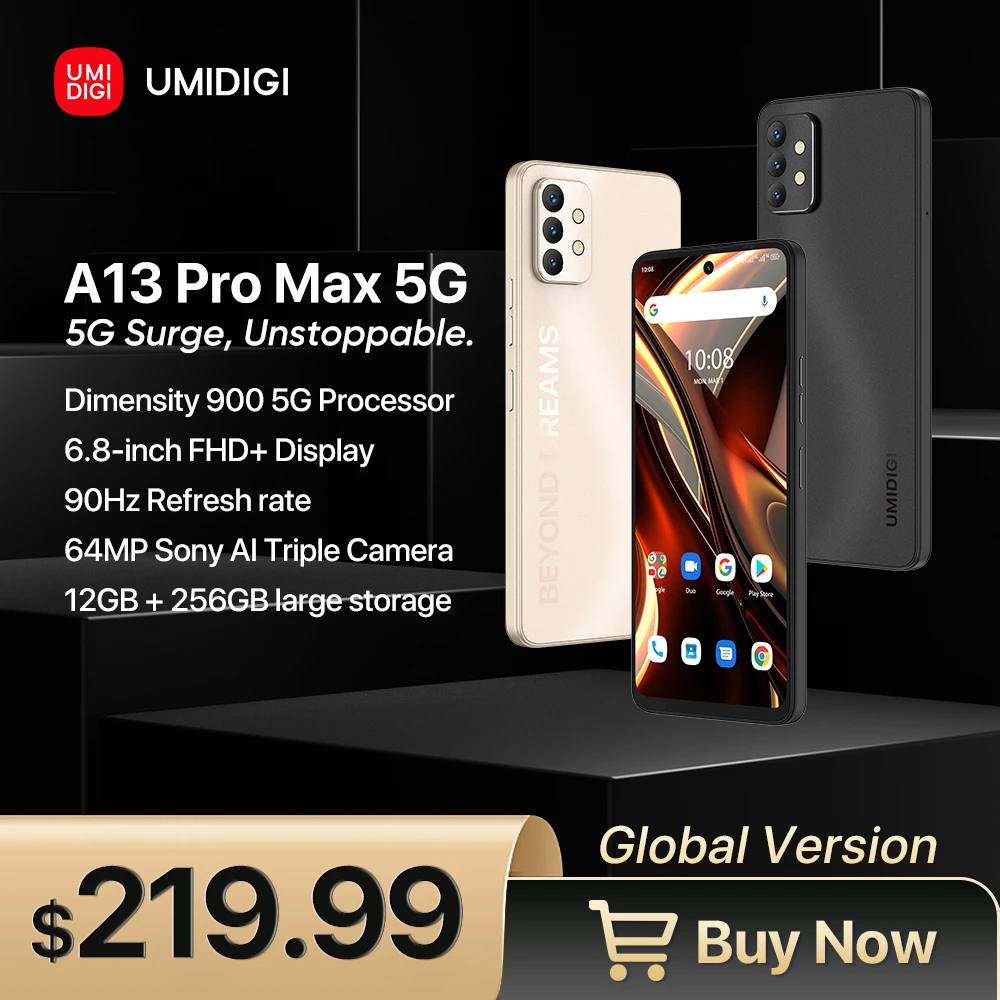 [En Stock] UMIDIGI A13 Pro Max 5G Smartphone 12GB + 256GB de la ...