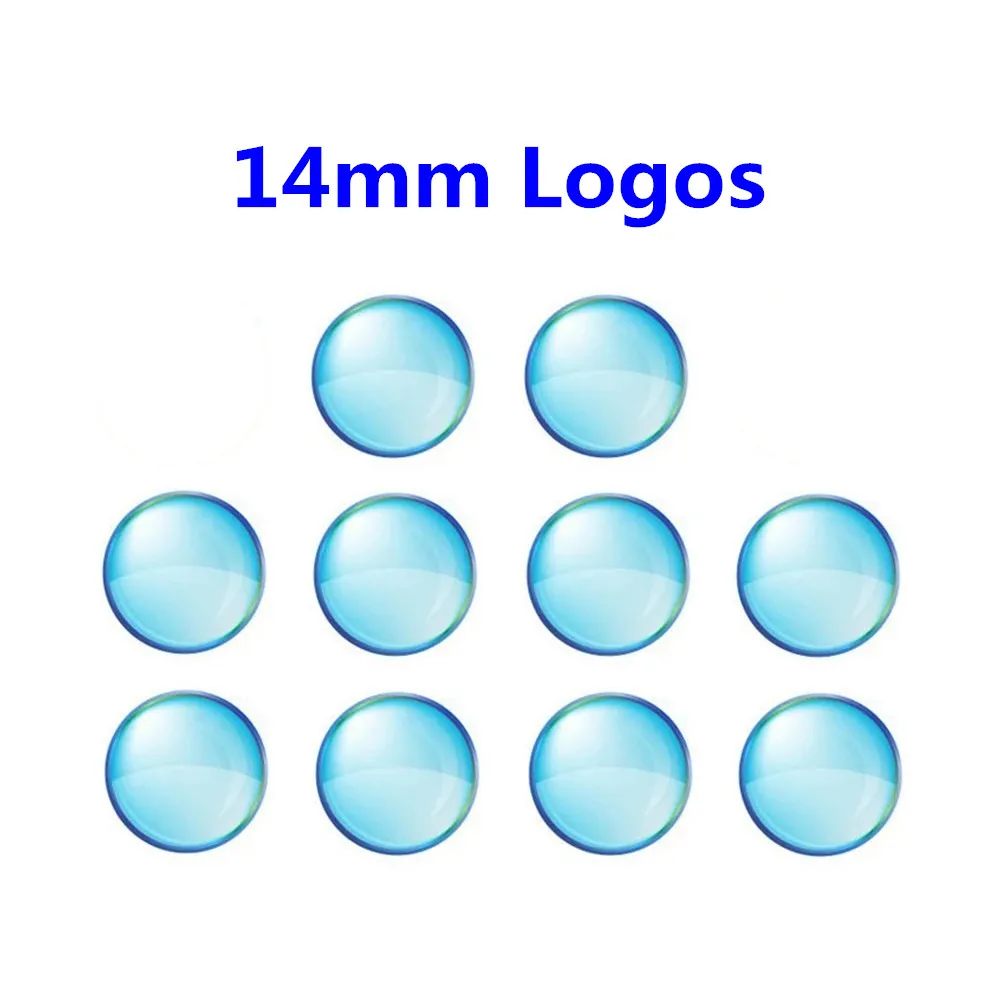 10pcs/lot 14mm Diameter Universal Epoxy Resin Crystal Replacement Logo ...