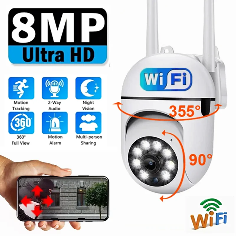 Smart-Home-IP-Camera-8MP-WIFI-Security-Baby-Camera-Wireless-with-Motion ...