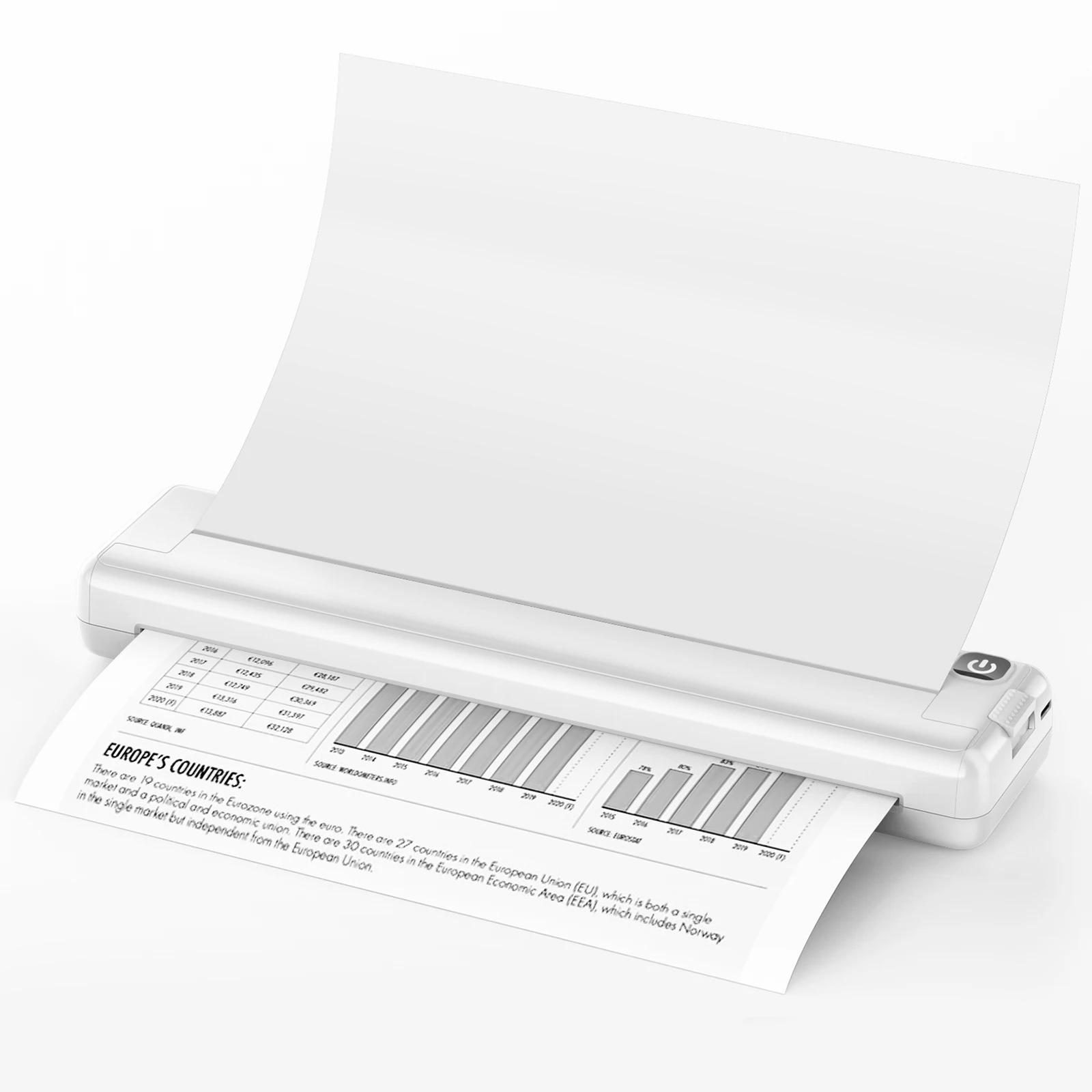A4-Bluetooth-Printer-Continuous-Thermal-Printer-Portable-Inkless ...