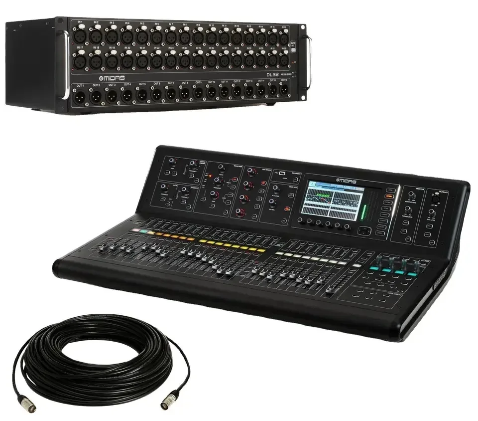 Best-Sale-Midas-M32R-Live-Digital-Mixer-DL32-Stage-Box-150-Cat5-Network ...