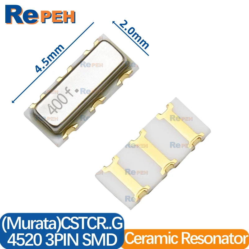 5PCS/CSTCR4M00G53 4520 3PIN 4MHz 4.000MHz CERAMIC RESONATOR CRYSTAL ...