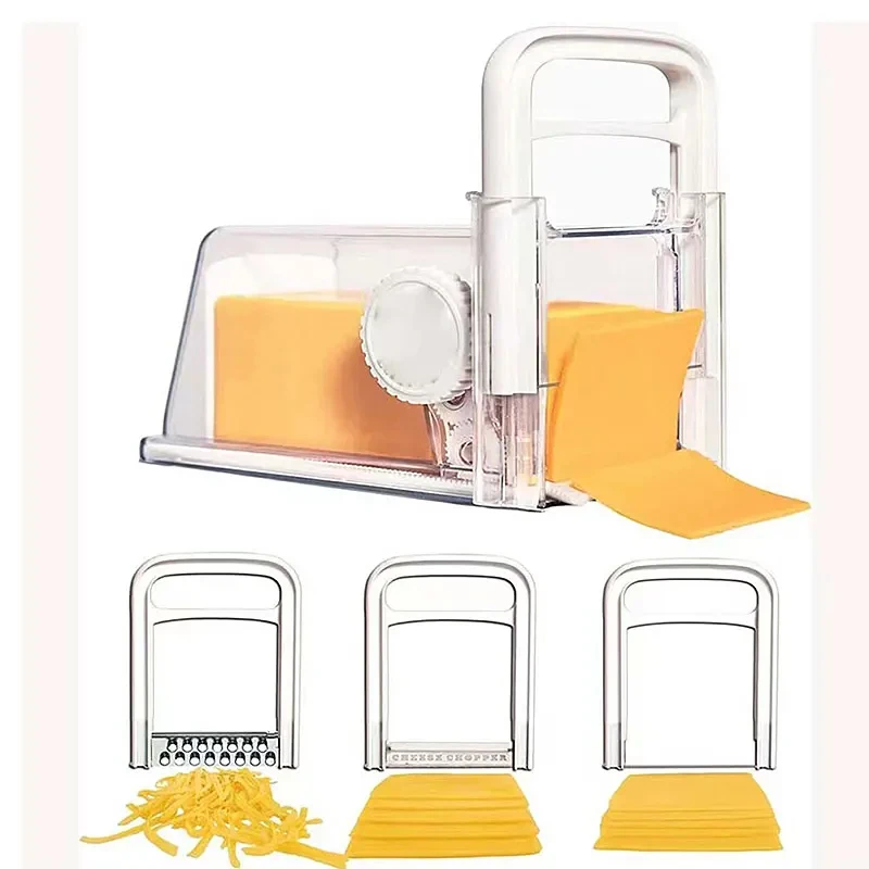 Cheese Cutter with Container 3 Metal Blades Butter Slicer Chopper for ...