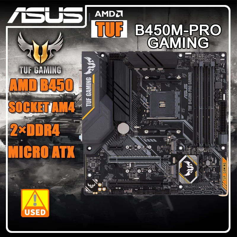 B450M Motherboard ASUS TUF B450M PRO GAMING AM4 DDR4 64GB PCI E 3.0 ...