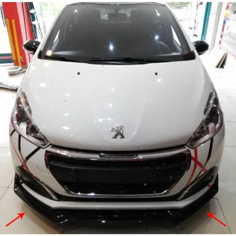 3-Pcs-Front-Bumper-Lip-For-Peugeot-208-Body-Kit-Car-Accessories-Spoiler ...
