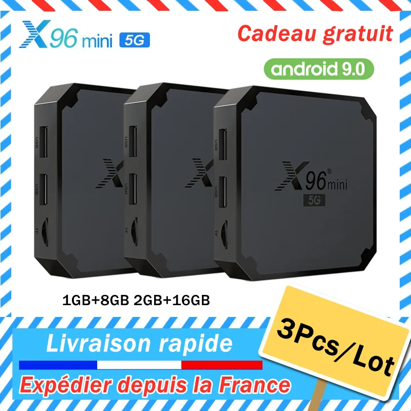 3pcs/lot X96 Mini 5g Tv Box Android 9.0 Amlogic S905w4 1080p Media ...