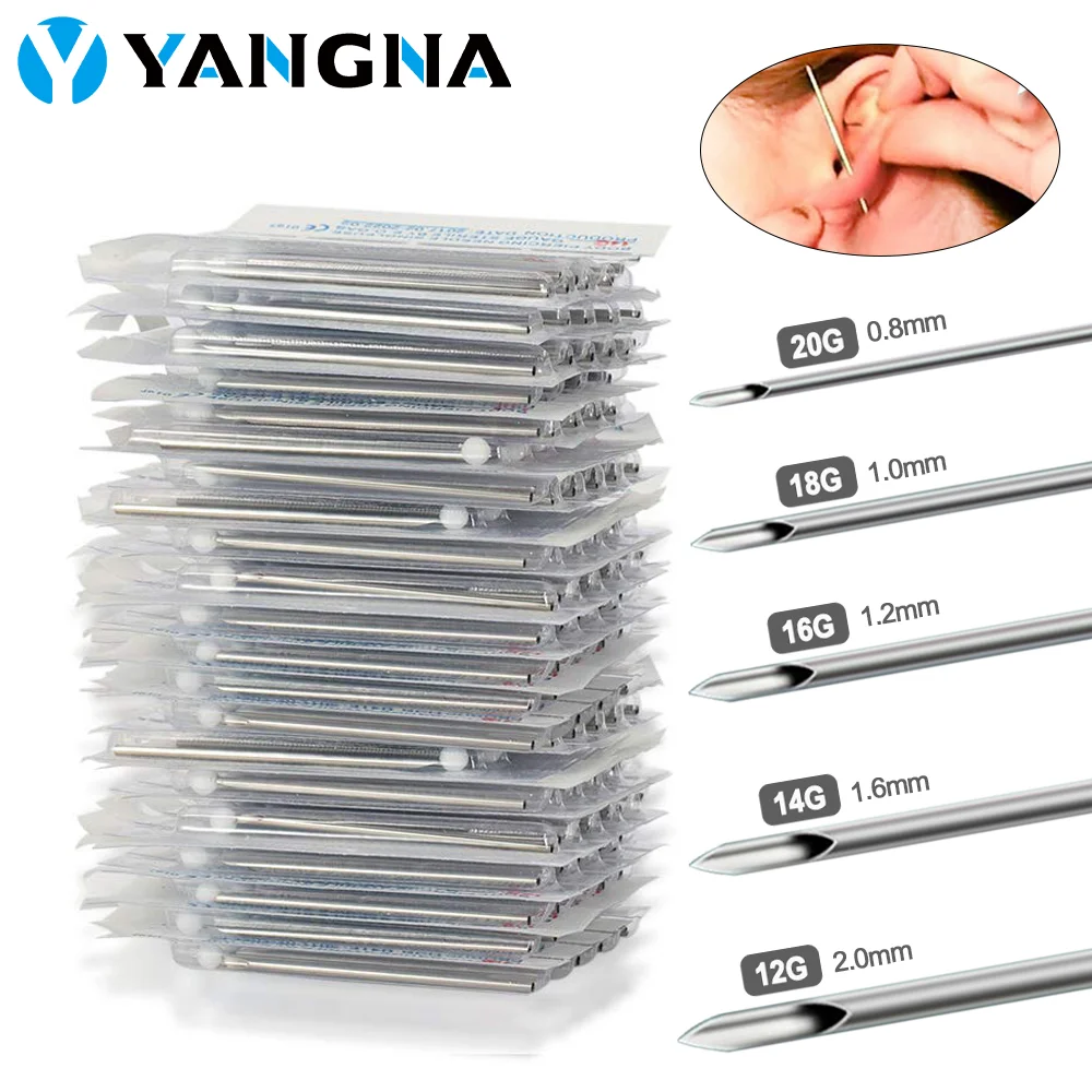 Disposable Sterile Body Piercing Needles 12G 14G 16G 18G 20G Medical ...