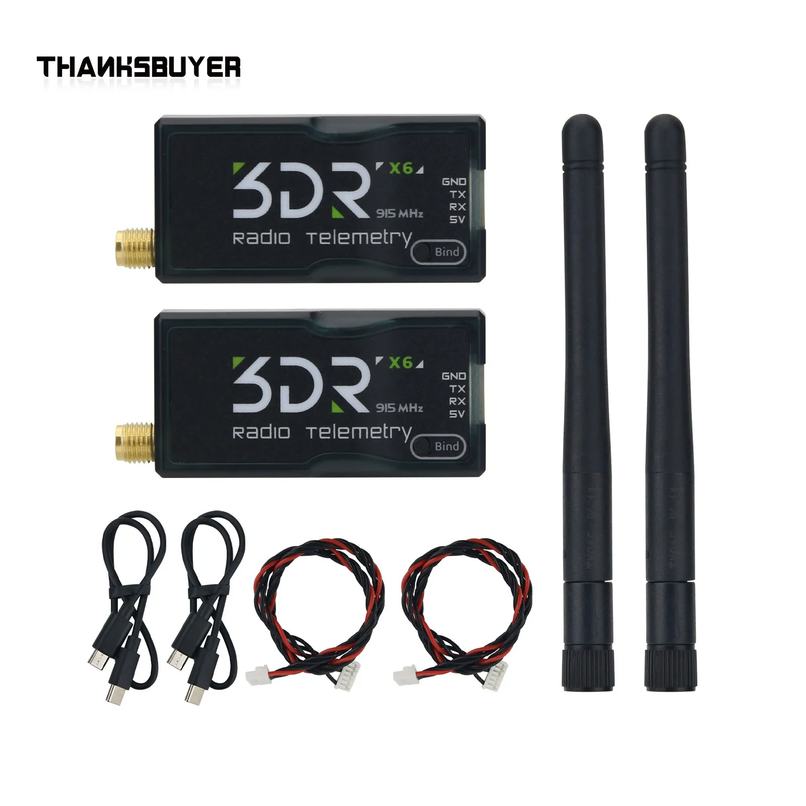 3DR-X6-433MHZ-915MHZ-500MW-5KM-Telemetry-Radio-Data-Transmission-Module ...