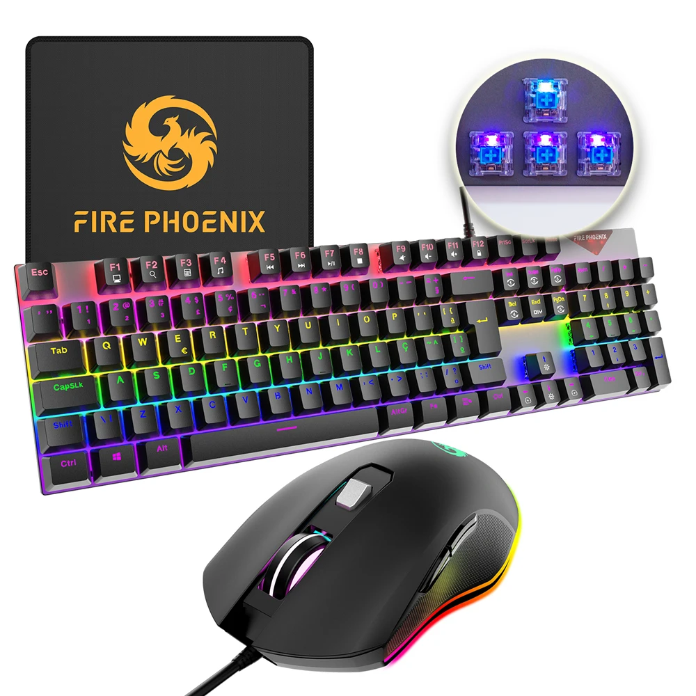 Mechanical-Keyboard-Kit-And-Gamer-Mouse-3200-Dpi-With-Wire-Abnt2 ...