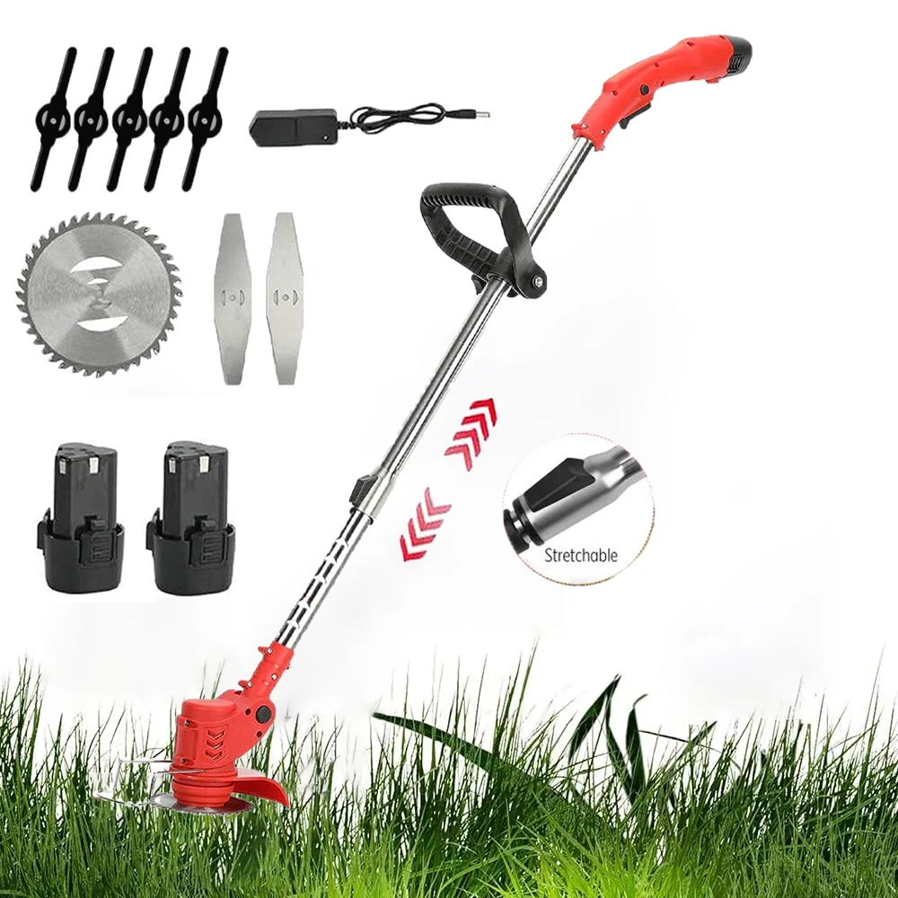 6Inch-Electric-Grass-Trimmer-With-Li-ion-Battery-Lawn-Mower-Powerful ...
