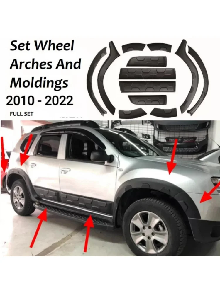 For-Renault-Dacia-Duster-2010-2023-12Pcs-Set-Wheel-Arches-And-Moldings ...