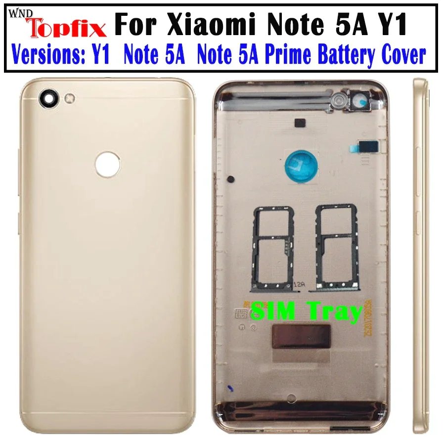 Funda trasera para XIAOMI Redmi Note 5A MDT6, carcasa de batería de ...