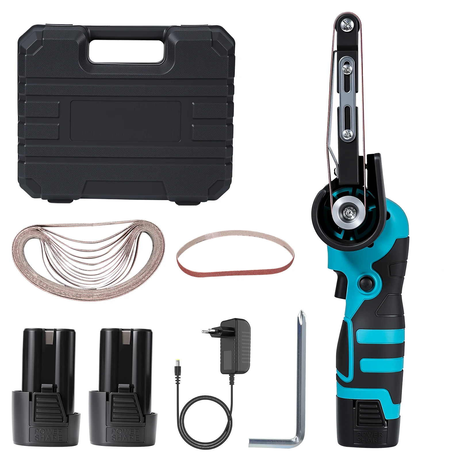 New Electric Mini Belt Sander Sand Angle Grinder Tool Cordless Belt ...