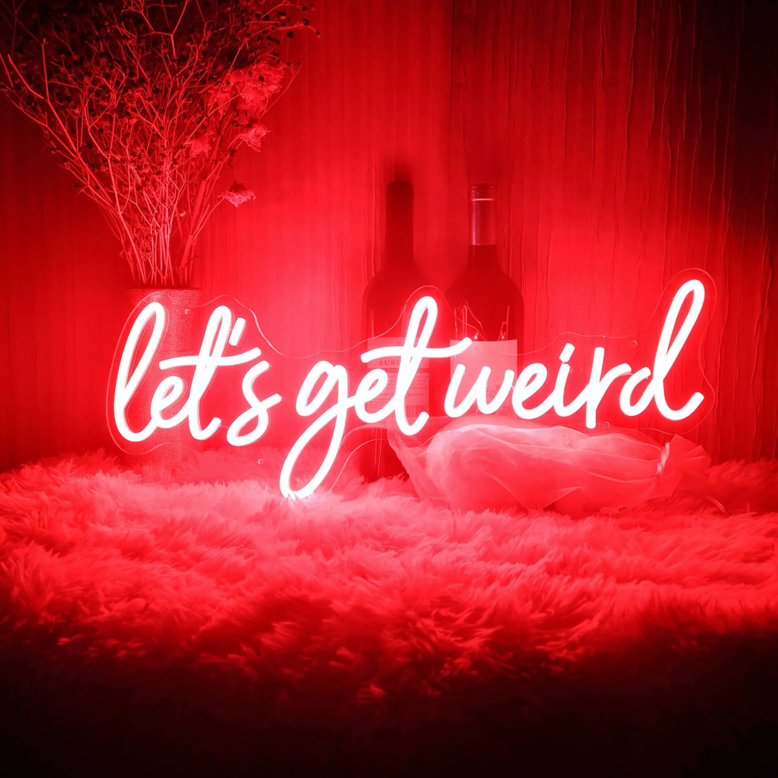 Let-s-Get-Weird-Neon-Sign-LED-Neon-Sign-Light-Home-Art-for-Bar-Bedroom ...
