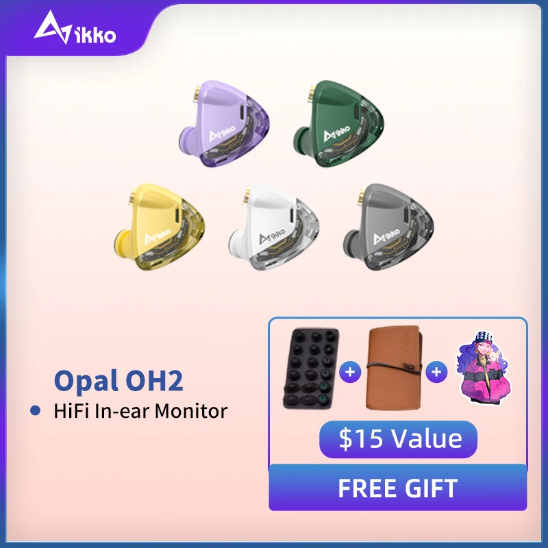 Ikko opal oh2 com fio fone de ouvido de alta fidelidade dinâmico fones de ouvido cabo iem ...