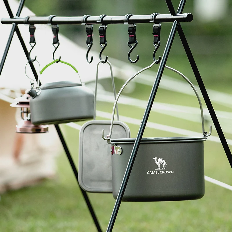 GOLDEN-CAMEL-Camping-Cookware-Kit-Aluminum-Water-Kettle-Pot-Pan-Pot ...