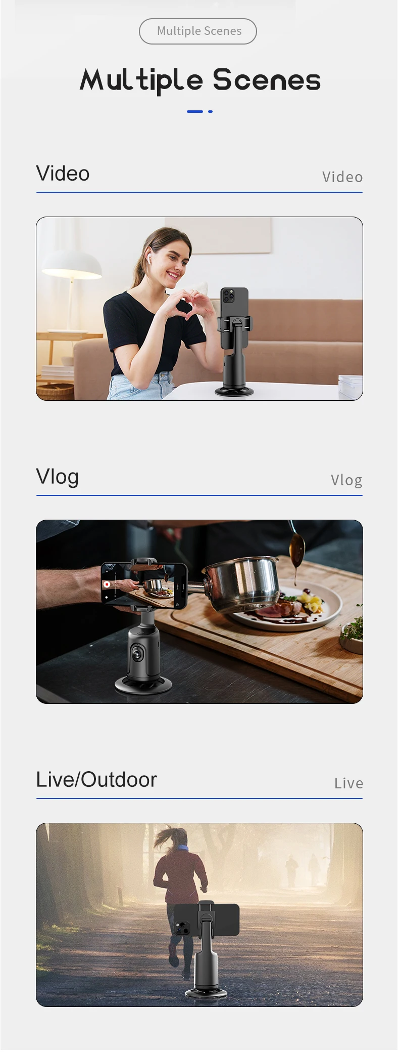 AUTO FACE TRACKING GIMBAL Model-A200 (code:15039) - Zoom Tech