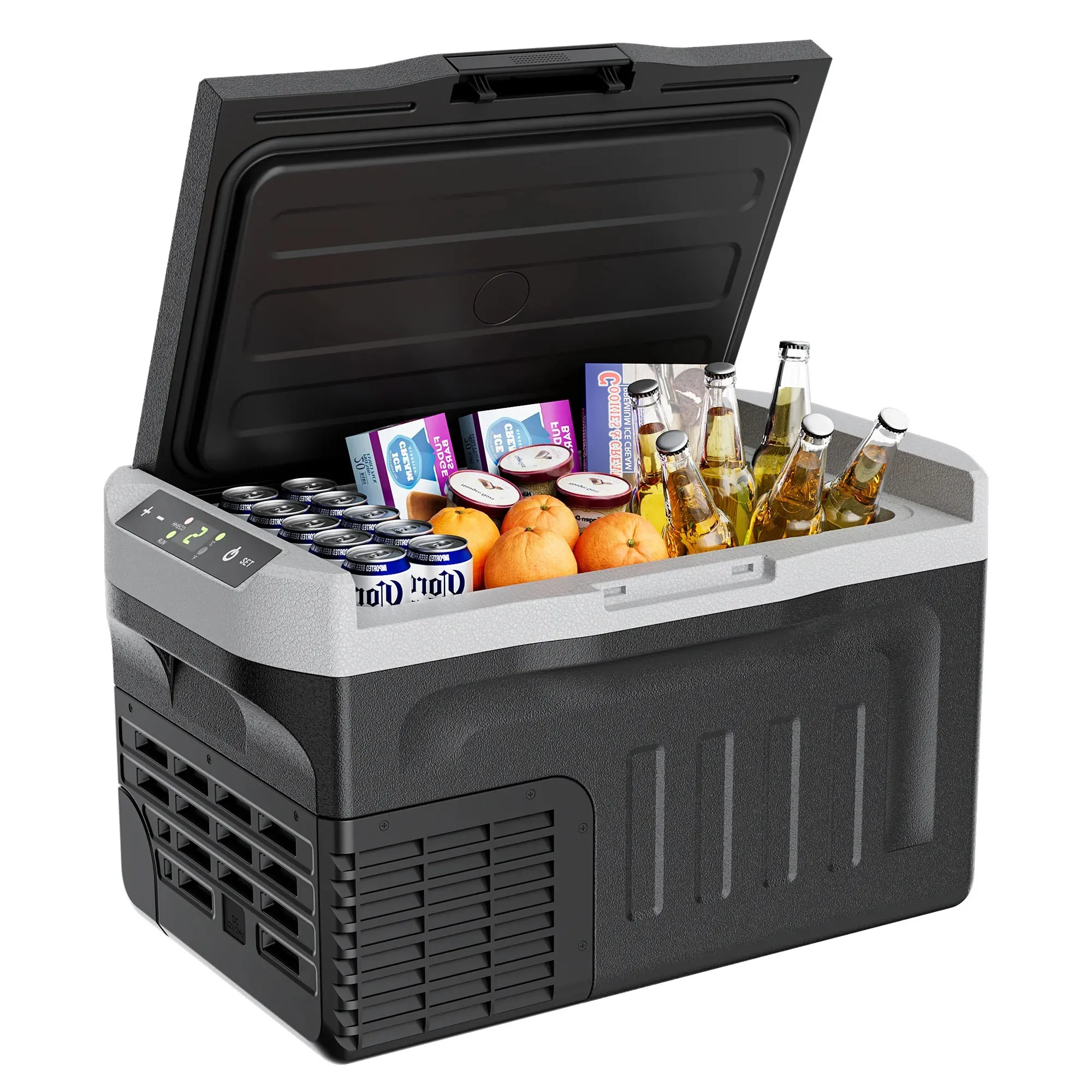 Portable Fridge 12 Volt Refrigerator - 19Quart(18L) Electric Cooler ...