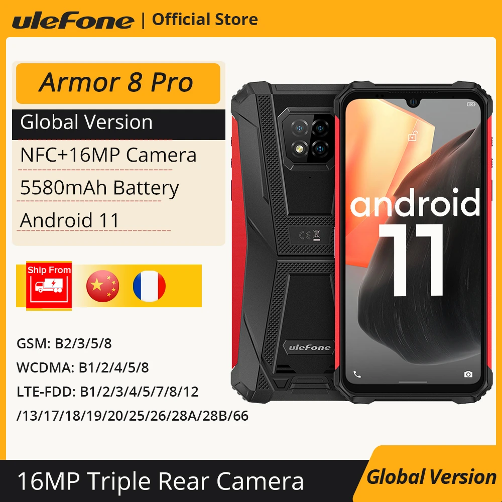 Ulefone Armor 8 Pro Android 11 Rugged Smartphone 8gb /6gb+128gb Nfc/ip68/ Smartphone 5580mah ...