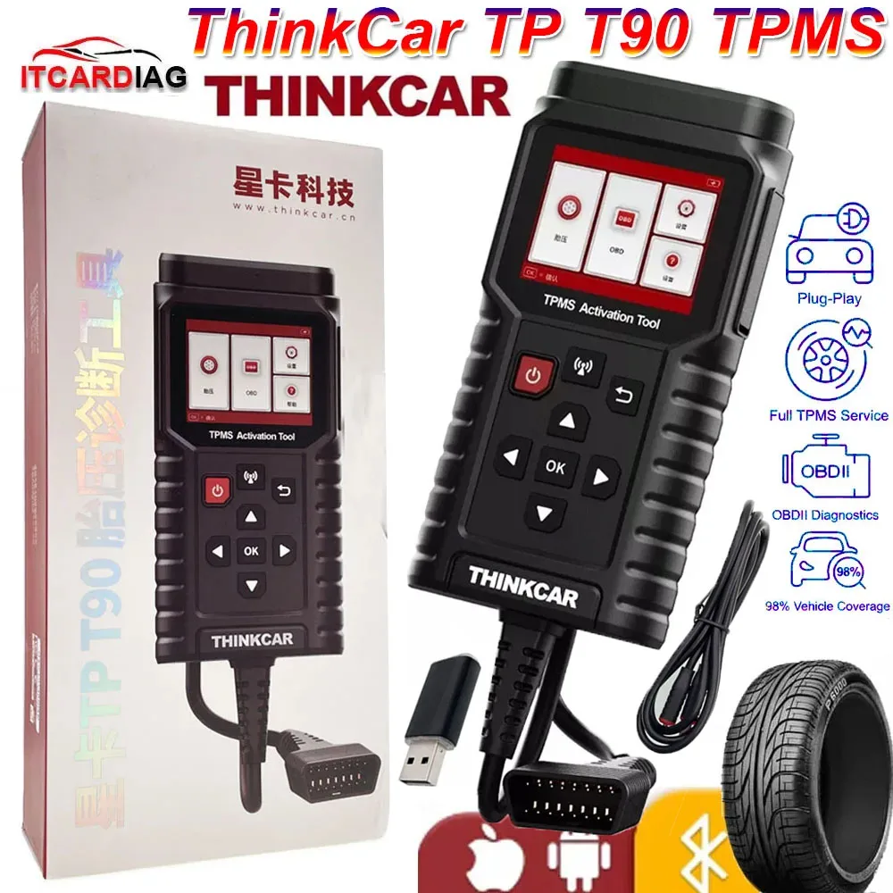 ThinkCar-TP-T90-TPMS-Activation-Tool-OBD2-Car-Diagnostic-Fault-Code-Programmer-Tire-Pressure ...