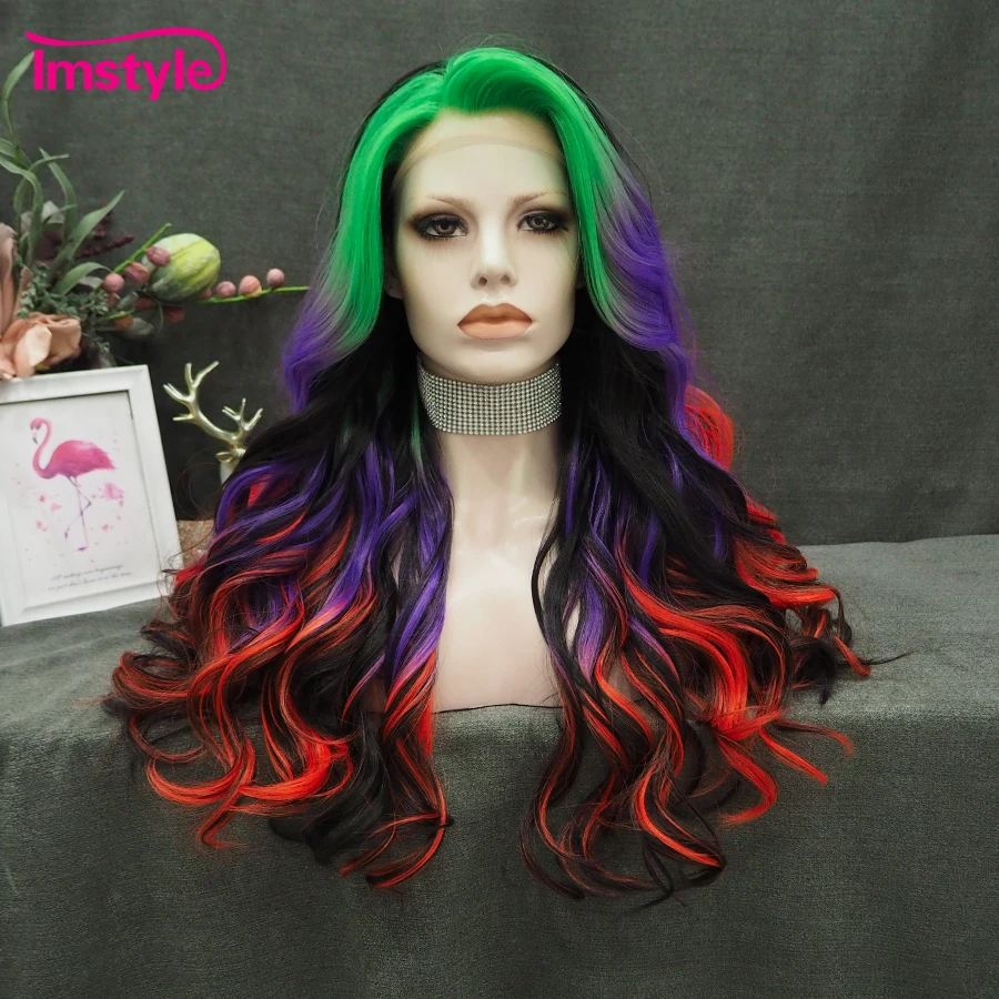 Colorful Synthetic Lace Front Wigs | Wig Lace Front Multicolor - Wig ...
