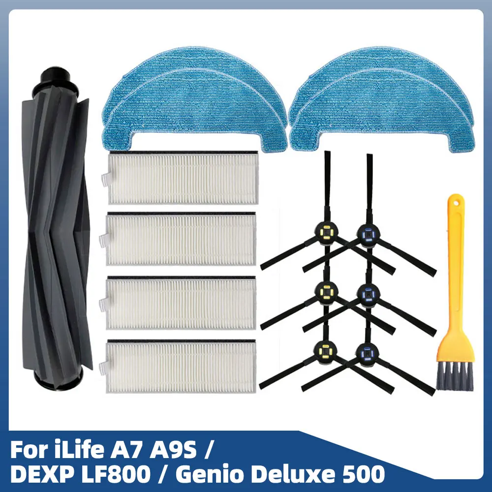 For Ilife A7 A9s / Dexp Lf800 Genio Deluxe 500 Robot Vacuum Cleaner Main Side Brush Hepa Filter ...