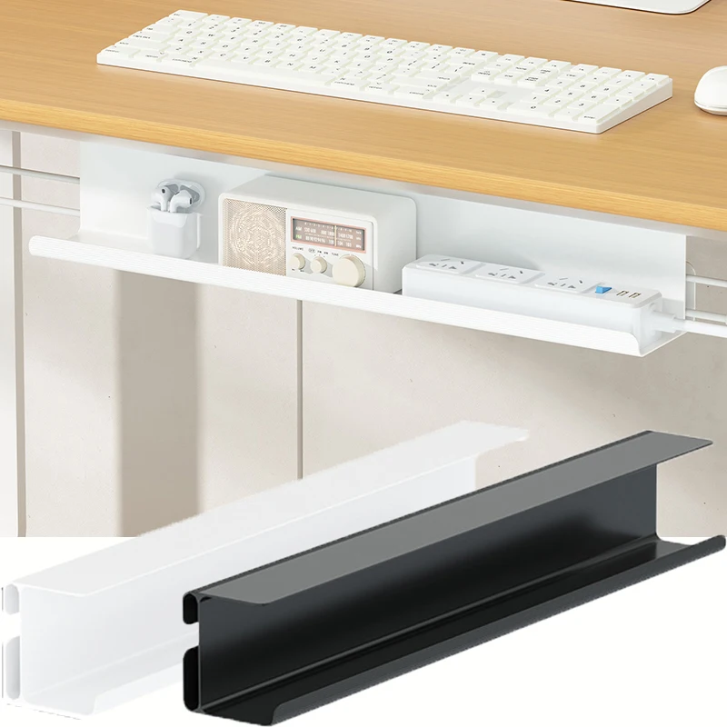 Under Table Cable Organizer Under Desk Cable Tray Wire Organizer No ...