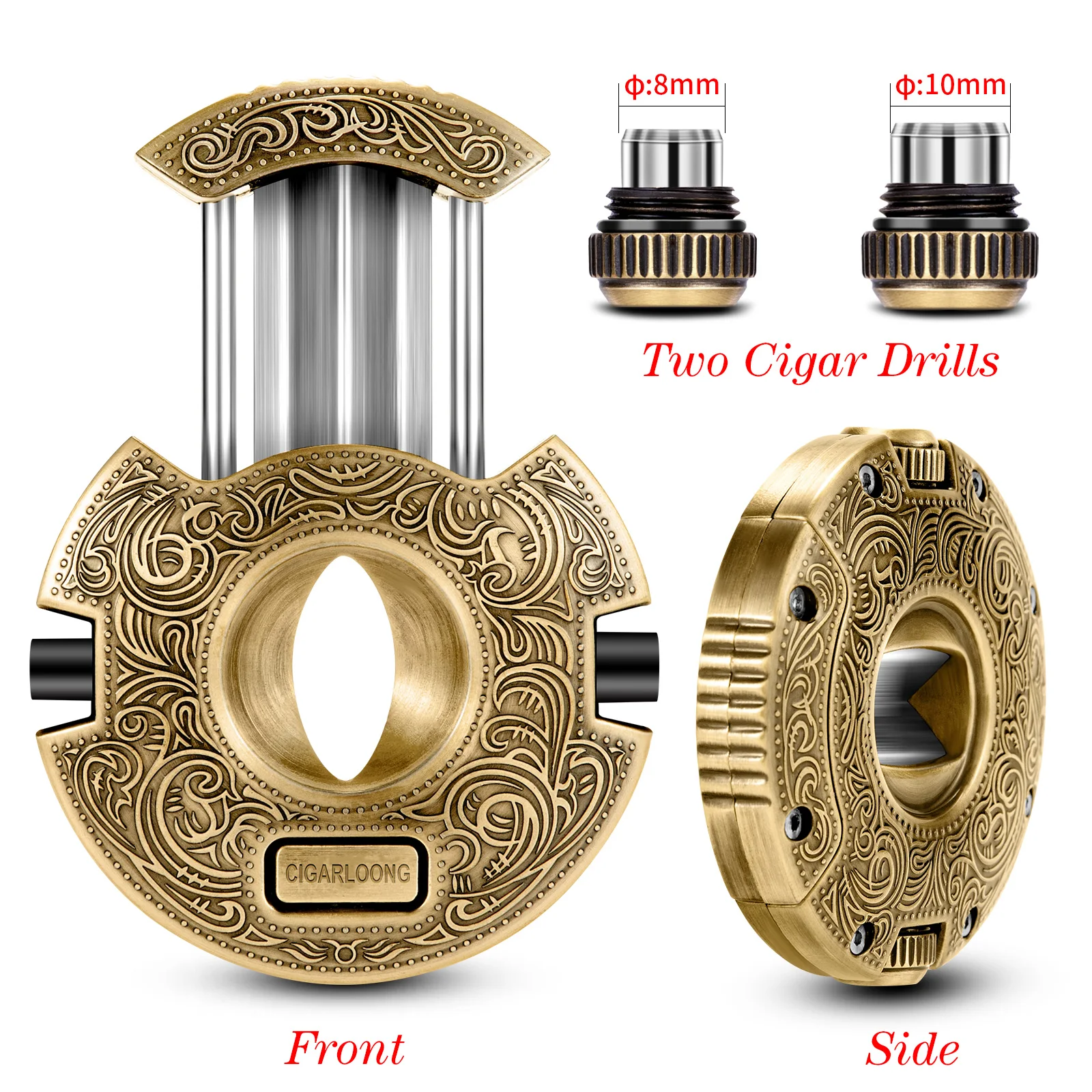 Emboss-Cigar-Cutter-V-Cut-Built-In-2-Sizes-Cigar-Drill-Luxury-Cigar ...