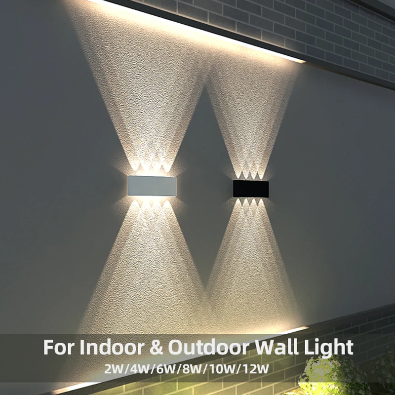 Aluminio-Apliques-de-luz-para-pared-LED-impermeable-IP65-lampara-pared ...