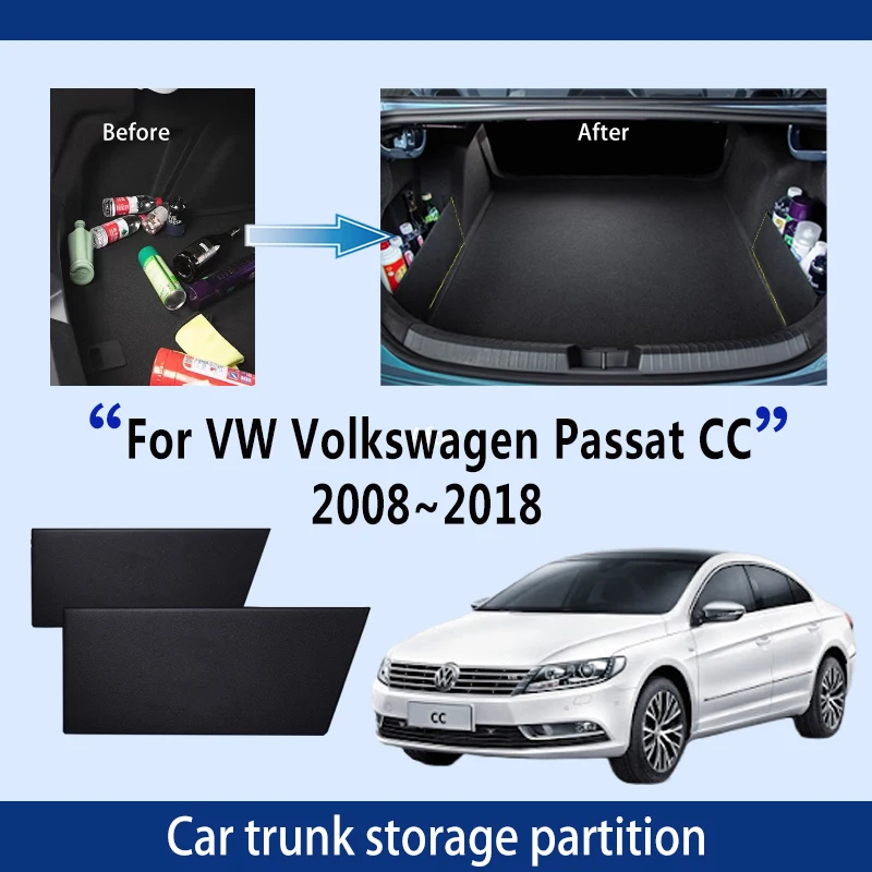 For VW Volkswagen Passat CC 2008~2018 Car Thickening Trunk Storage ...