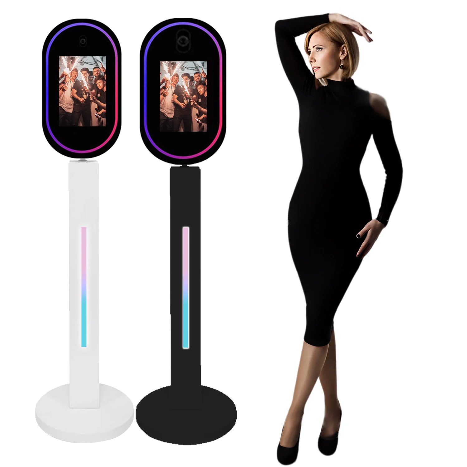 Cabine-port-til-da-foto-do-espelho-m-gico-13-3-Touch-Screen-DSLR-Stand ...